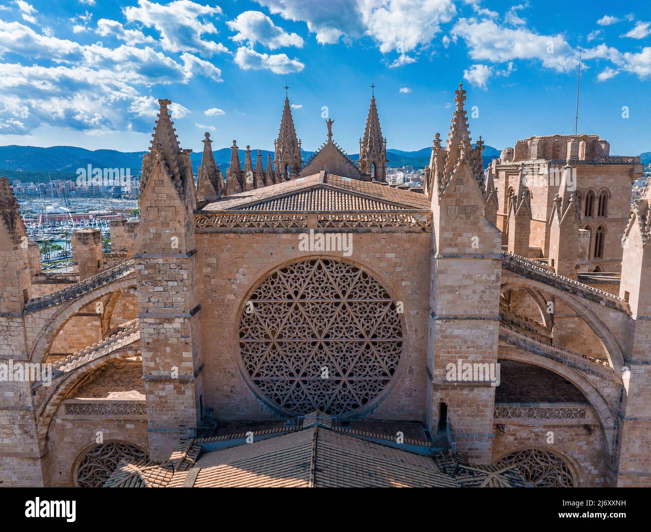 Gothic medieval cathedral of Palma de Mallorca in Spain Stock Photo - Alamy