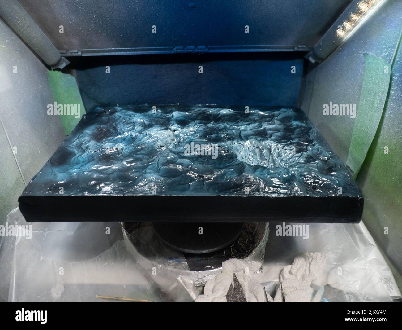 Jaws 2 attack against helicopter, copter, shark, diorama, movie, making ...