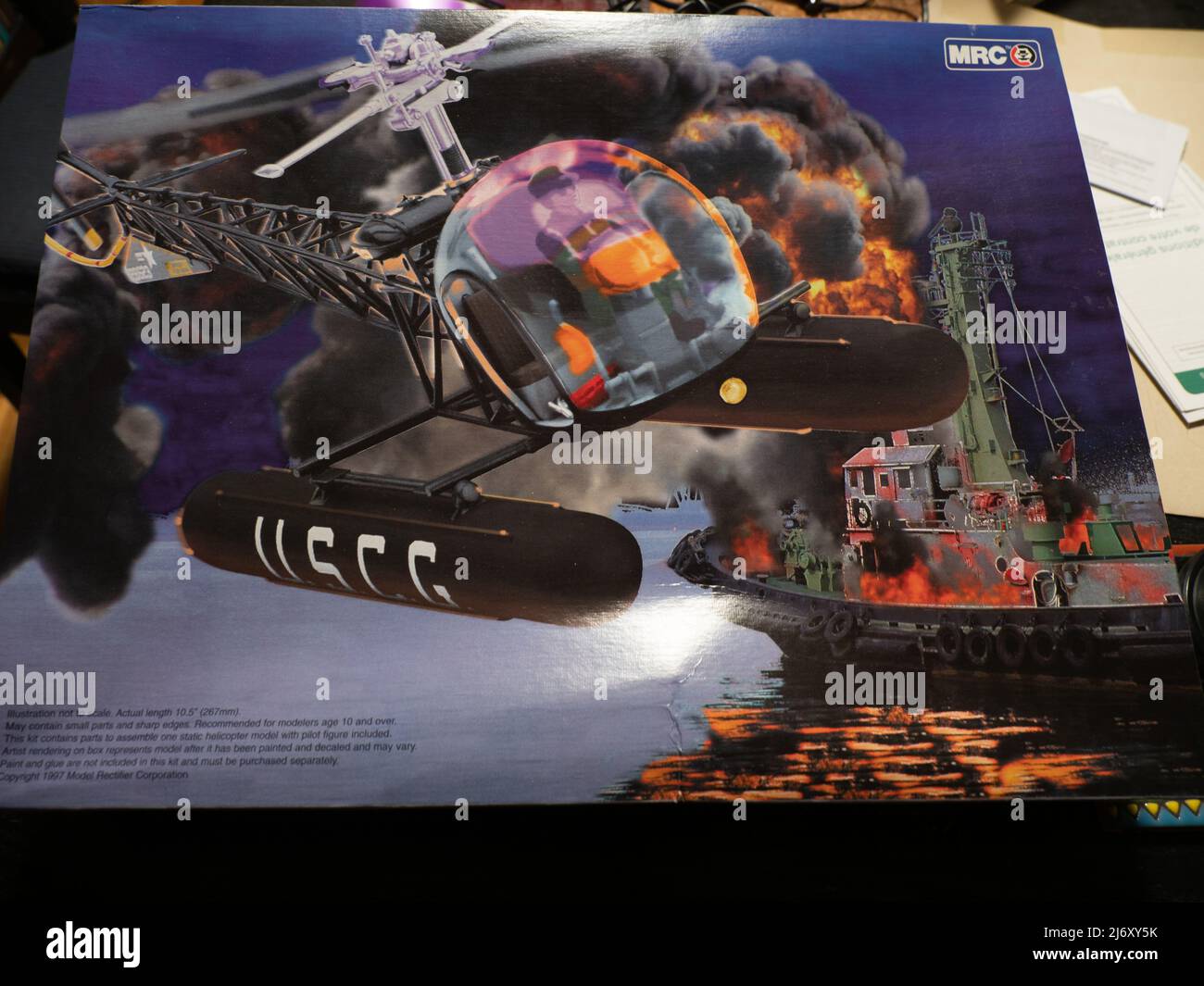 Jaws 2 attack against helicopter, copter, shark, diorama, movie, making ...