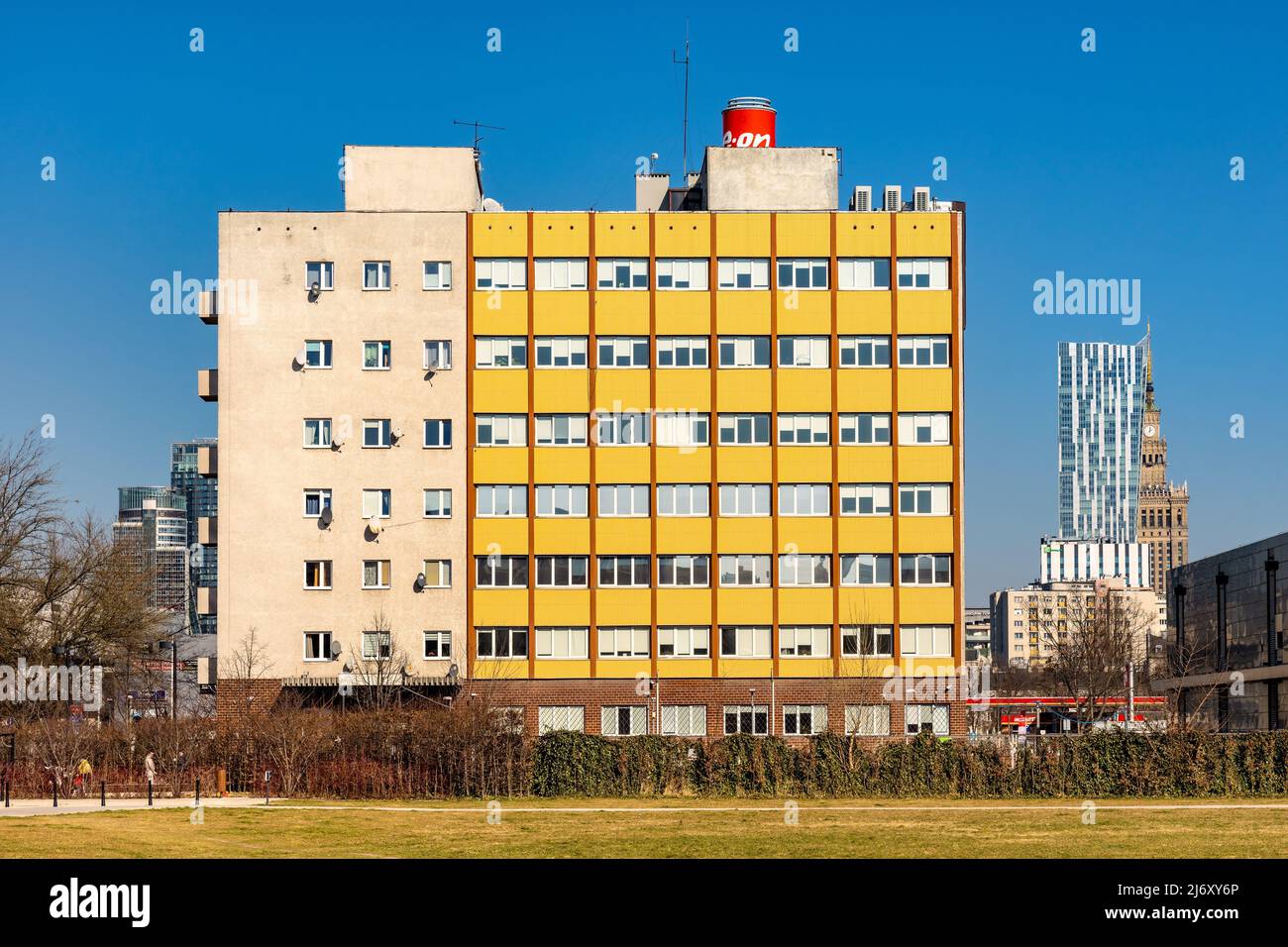 Warsaw, Poland - March 18, 2022: Technical Data Center building of E.ON ...