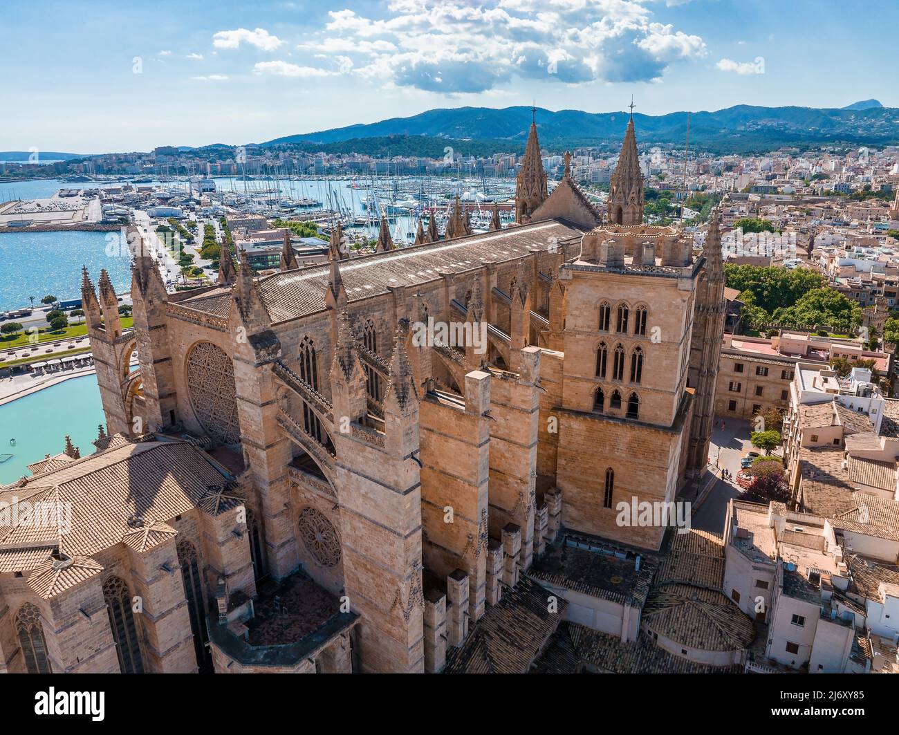Gothic medieval cathedral of Palma de Mallorca in Spain Stock Photo - Alamy