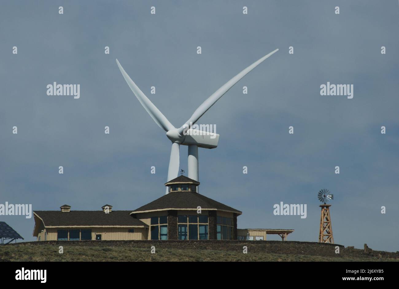 Wind farm array in Eastern Washington State Stock Photo - Alamy