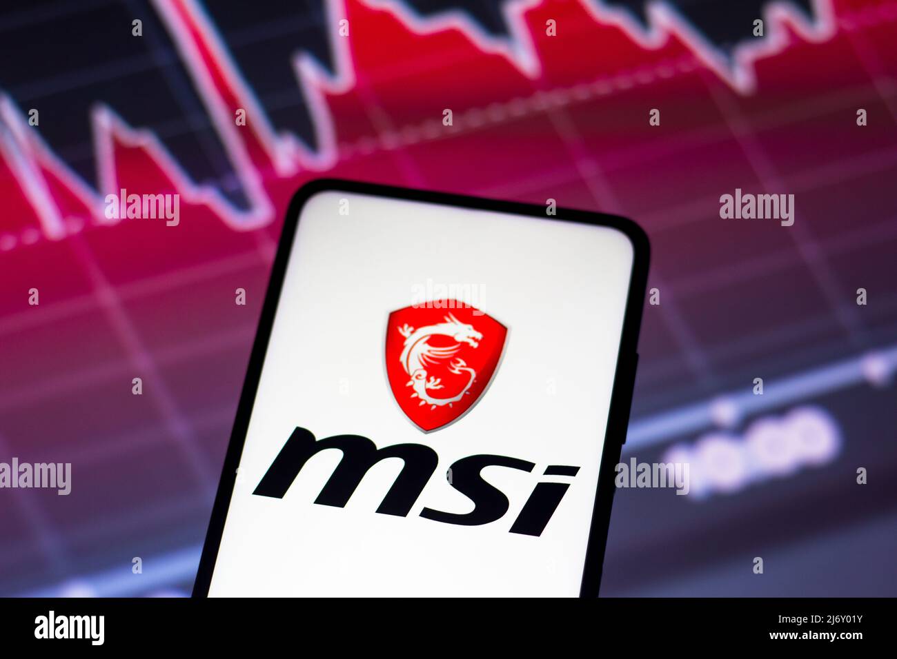 In this photo illustration the Micro-Star International logo seen ...