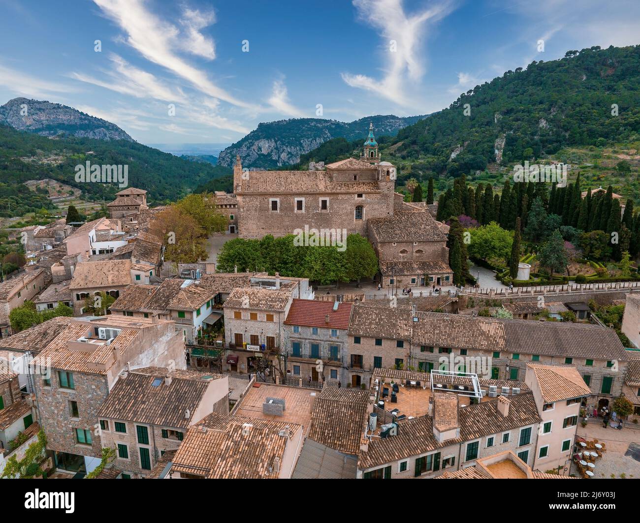 Aerial panoramic view valdemossa village hi-res stock photography and ...
