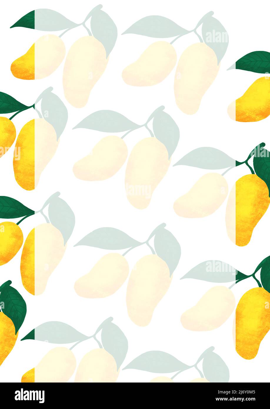 Summer Fruit Page Design Cover Template with Juicy Mango Stock Photo ...