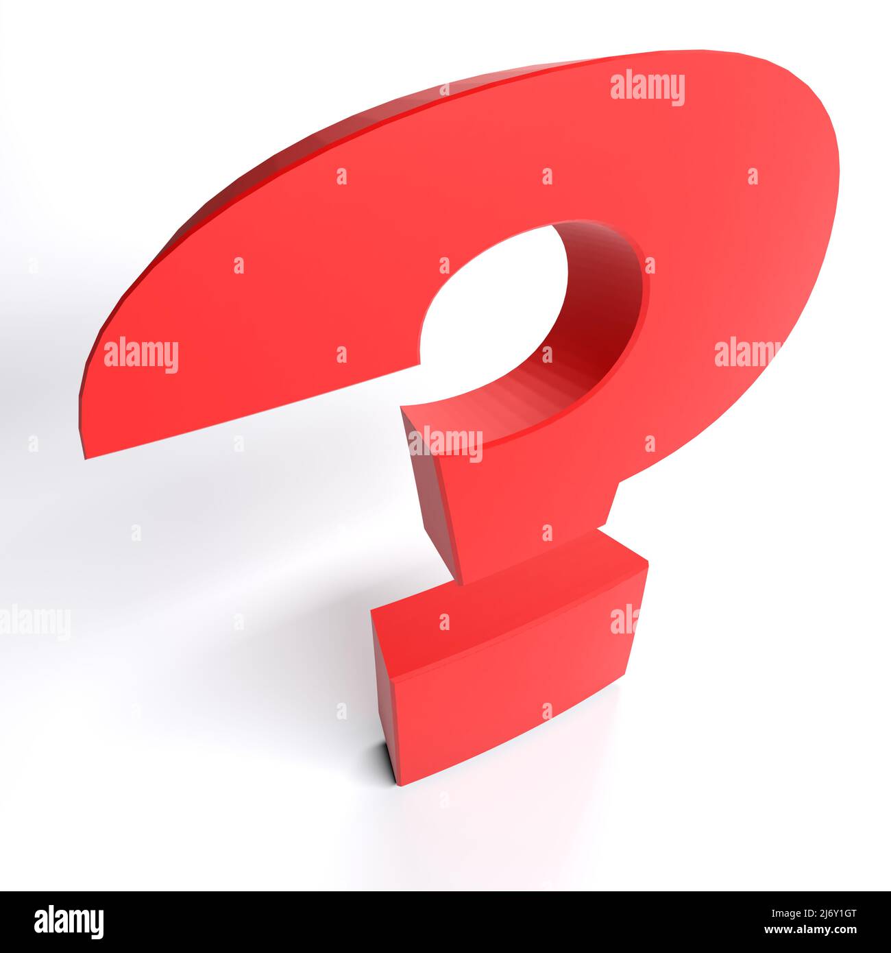 Red question mark isolated on white background - 3D rendering ...