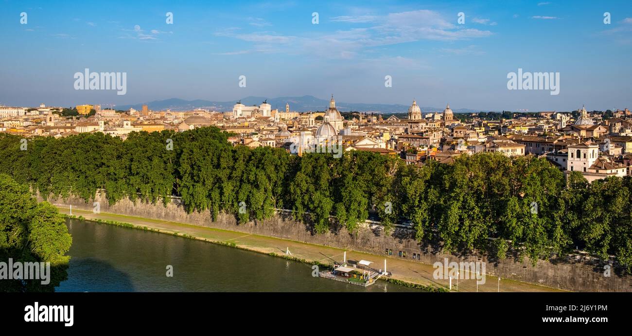Rome, Italy - May 27, 2018: Panorama of historic center of Rome over ...