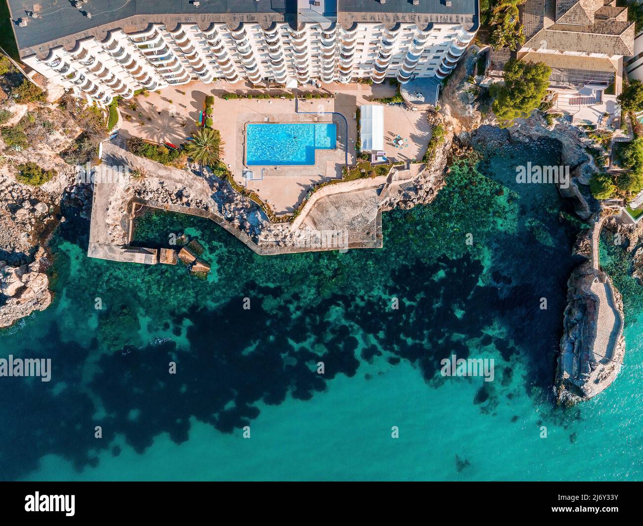Aerial view of the capital of Mallorca - Palma de Mallorca in Spain ...