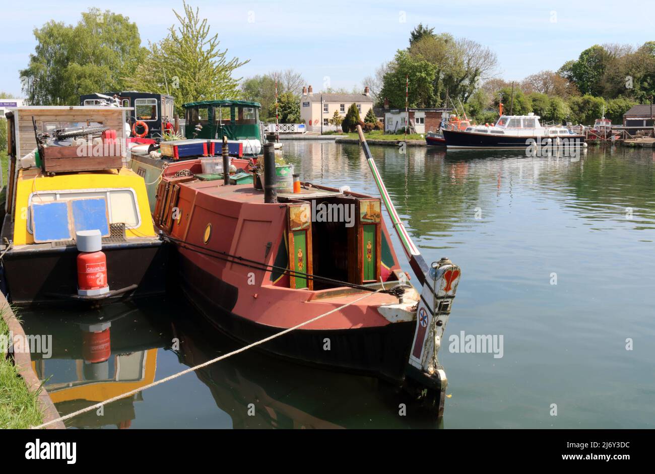 Boats by the Junction Bridge House at Saul Junction on the Gloucester ...