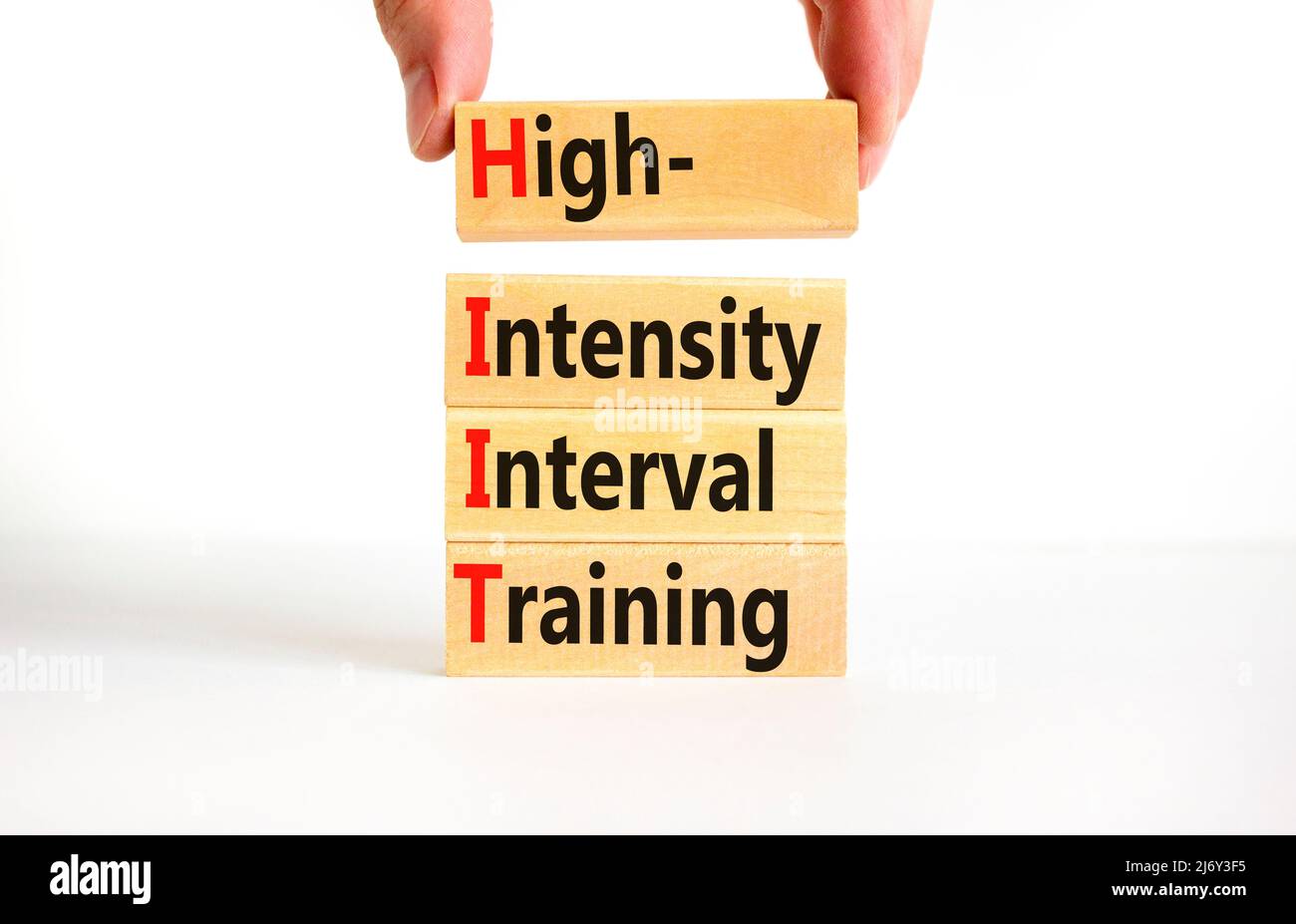 HIIT high-intensity interval training symbol. Concept words HIIT high ...