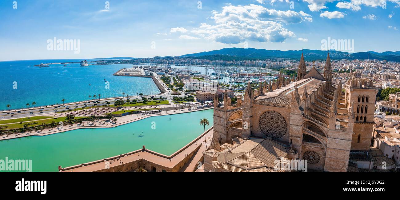 Gothic medieval cathedral of Palma de Mallorca in Spain Stock Photo - Alamy