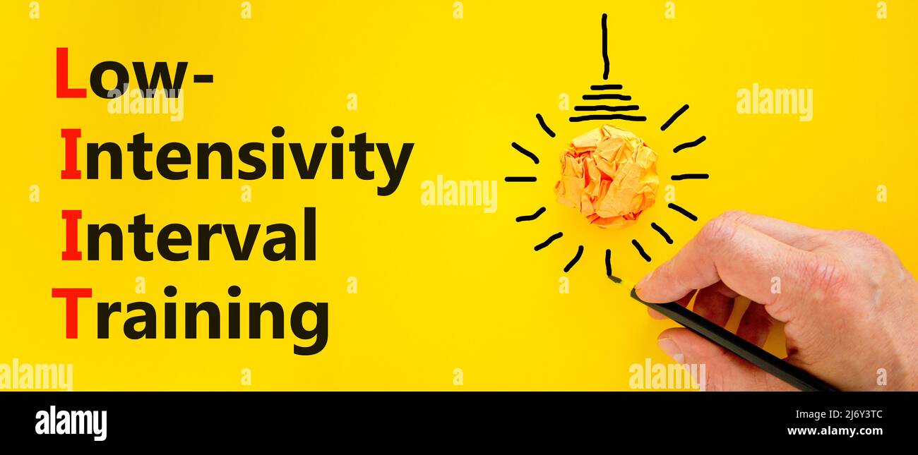 LIIT low-intensity interval training symbol. Concept words LIIT low ...