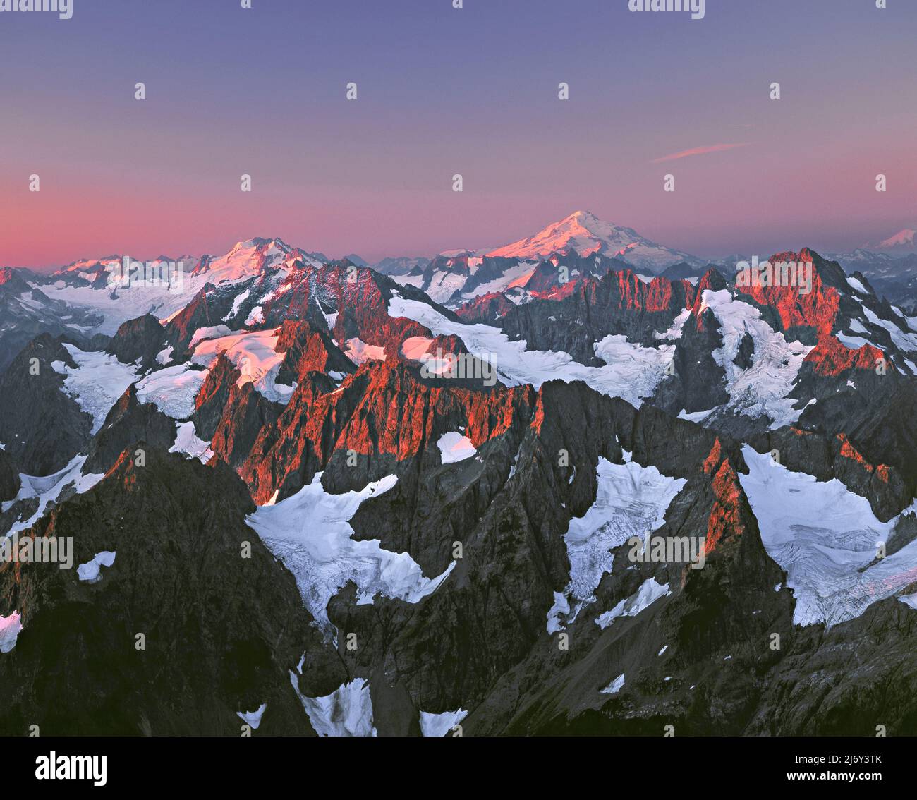 Glacier Peak Wilderness viewed from Sahale Camp in North Cascade ...