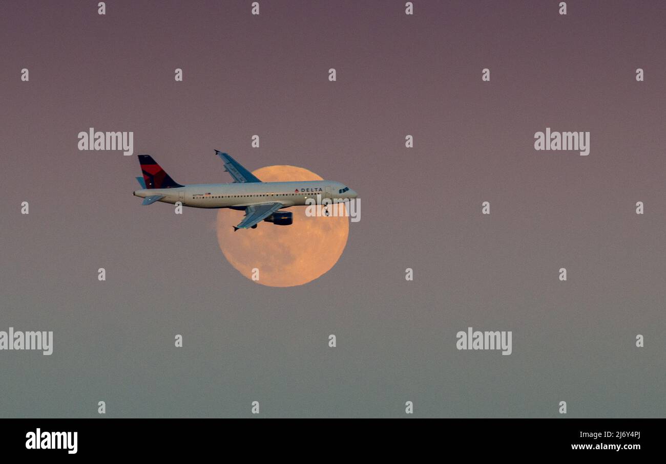 Delta Airplane Flying In Sky