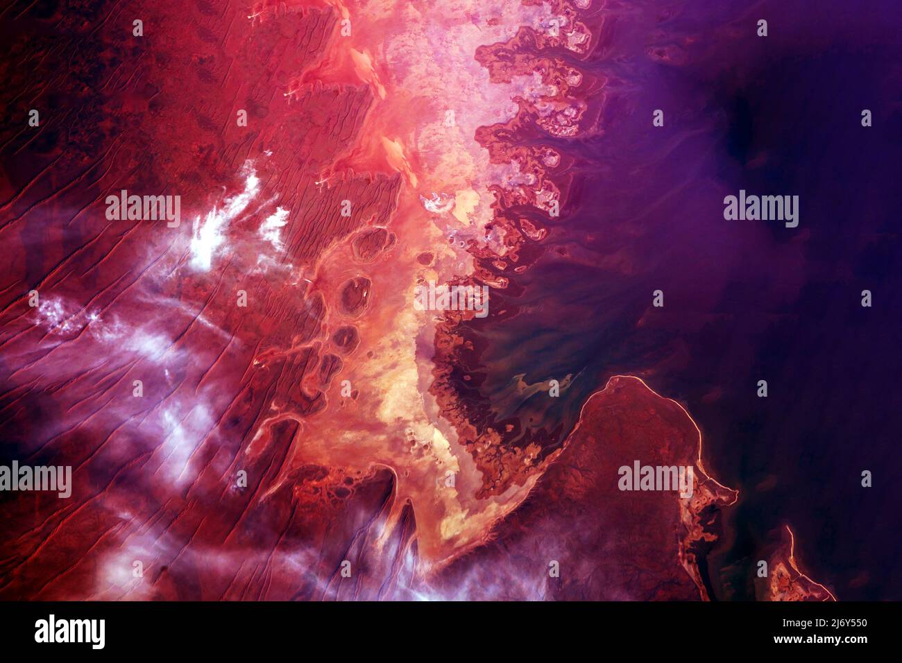 Mars surface from space. Elements of this image furnished by NASA. High ...