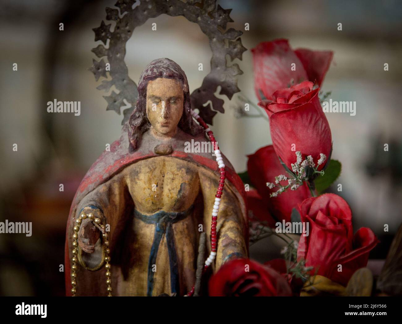 January 10, 2016 - Havana, Cuba: Religious shrine on the home of a ...