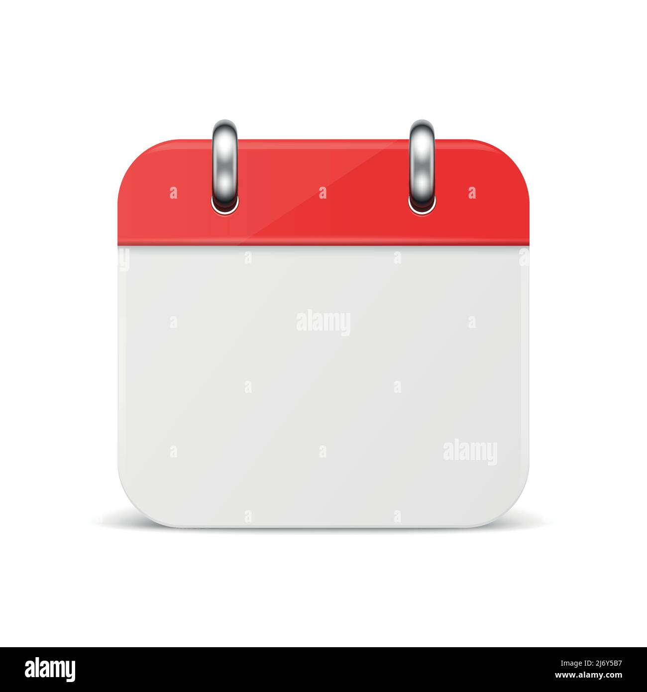 Vector 3d Realistic Simple Classic Minimalistic Calendar Icon Isolated ...