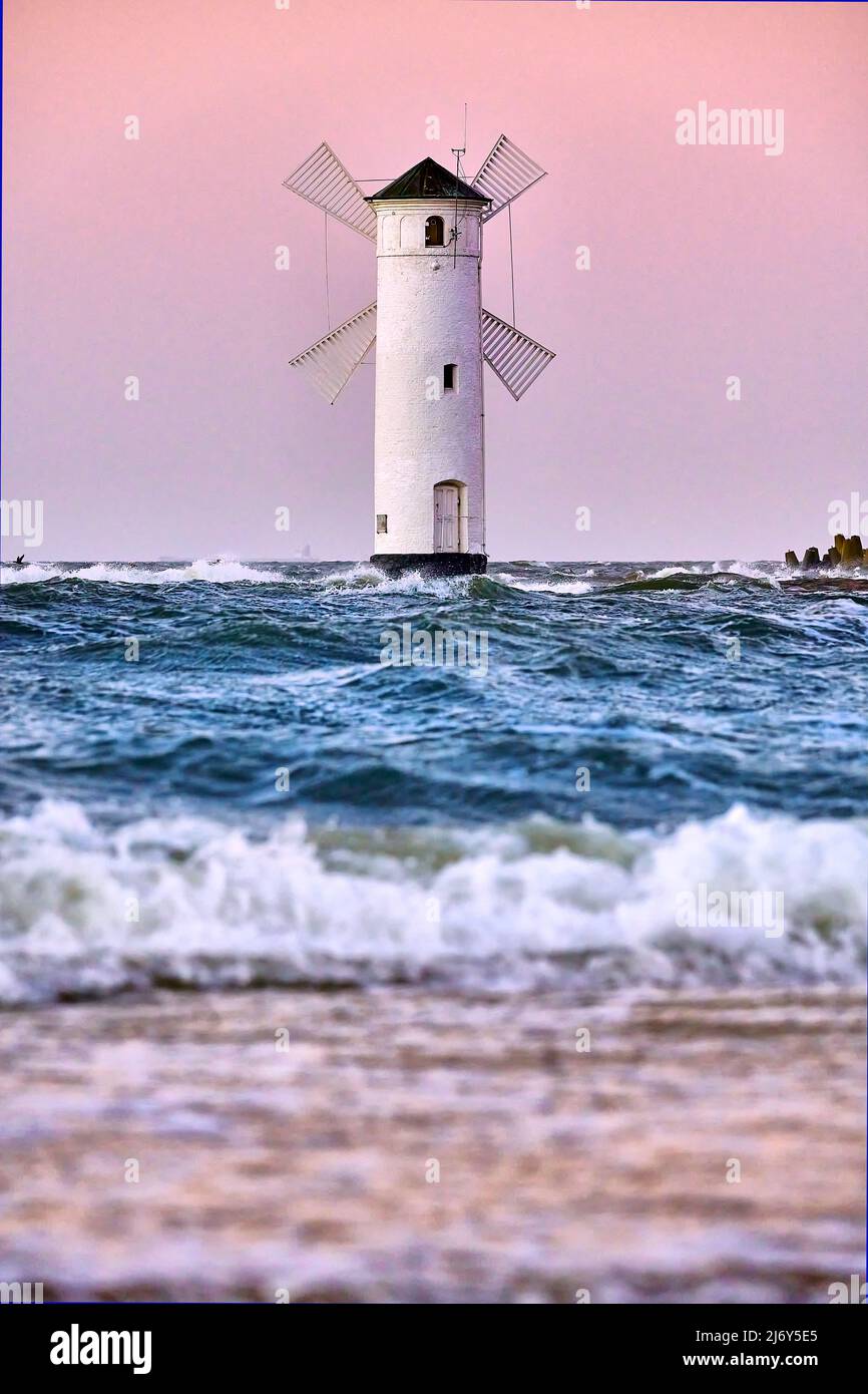 flood in swinoujscie mills lighthouse Stock Photo - Alamy