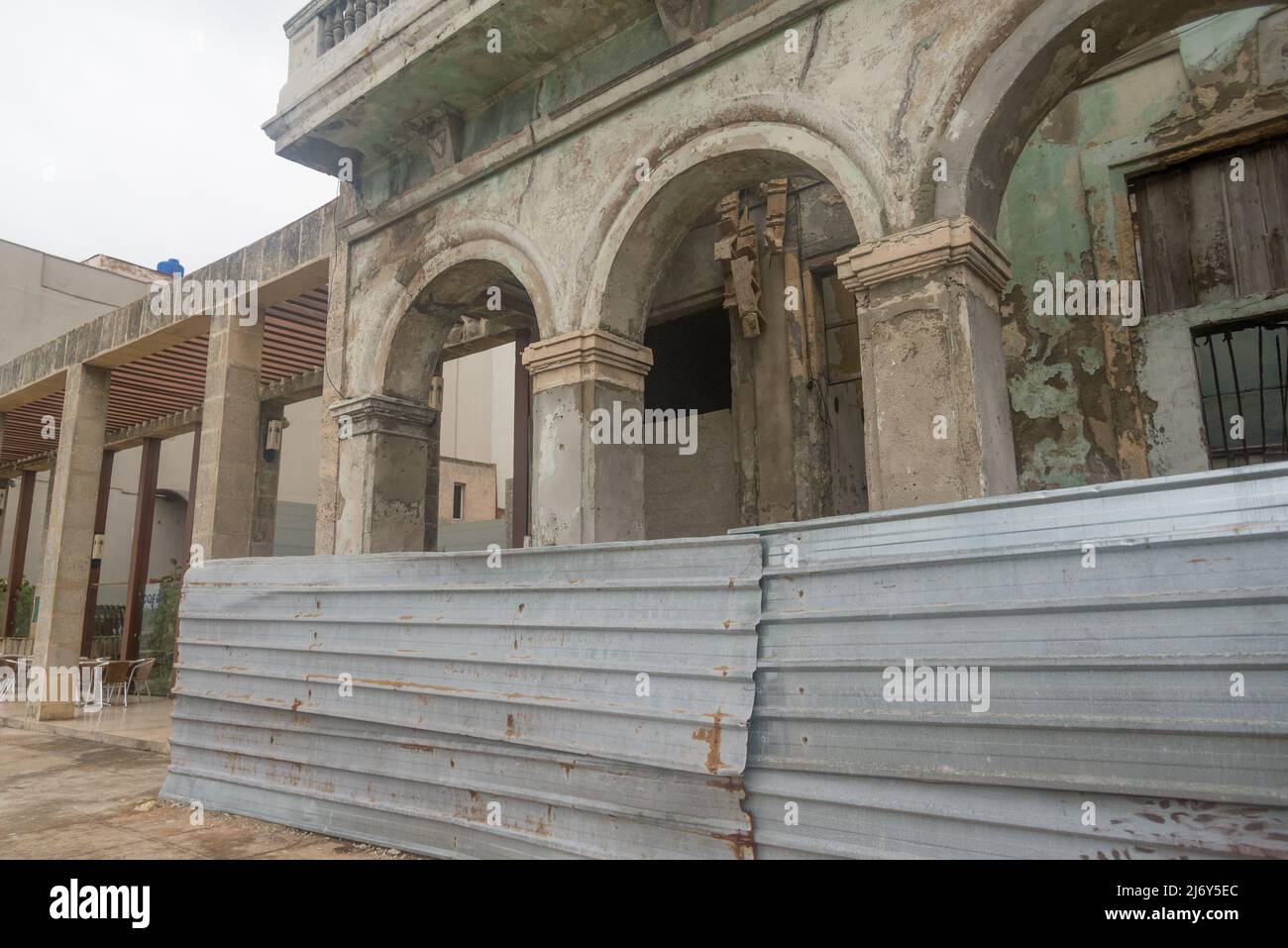Havana, Cuba -Abandoned building in Havana. This building is due to be ...