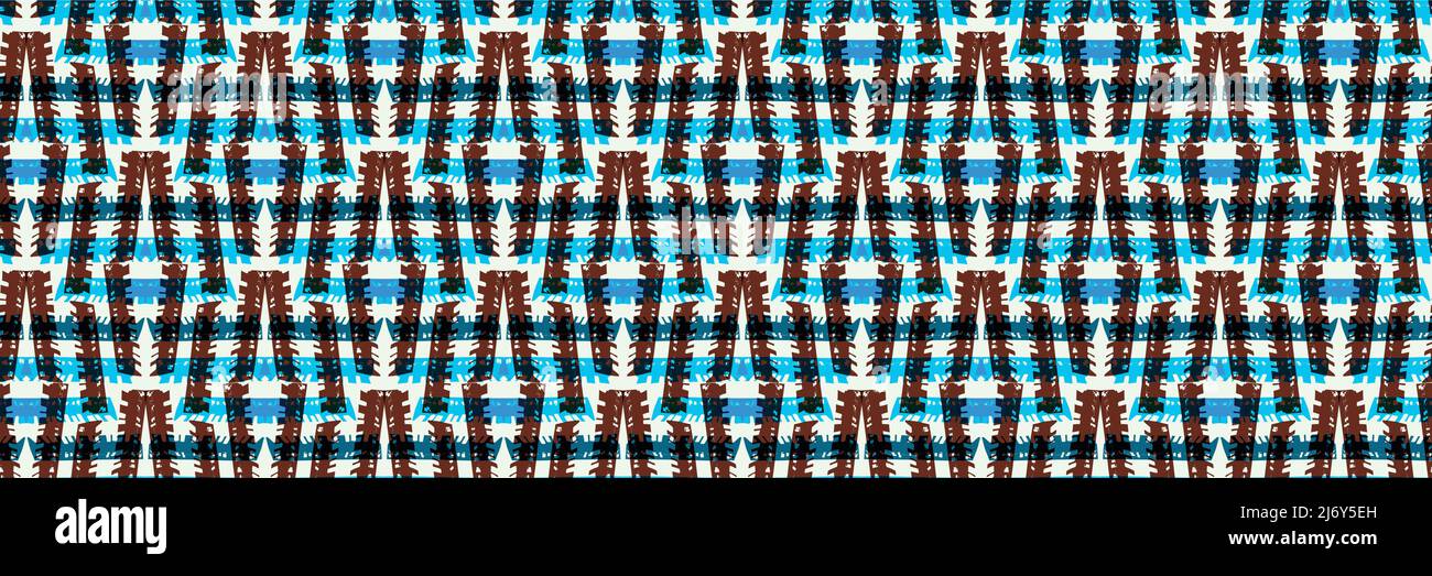 Modern coastal masculine stripe repeatable border pattern. Broken line ...