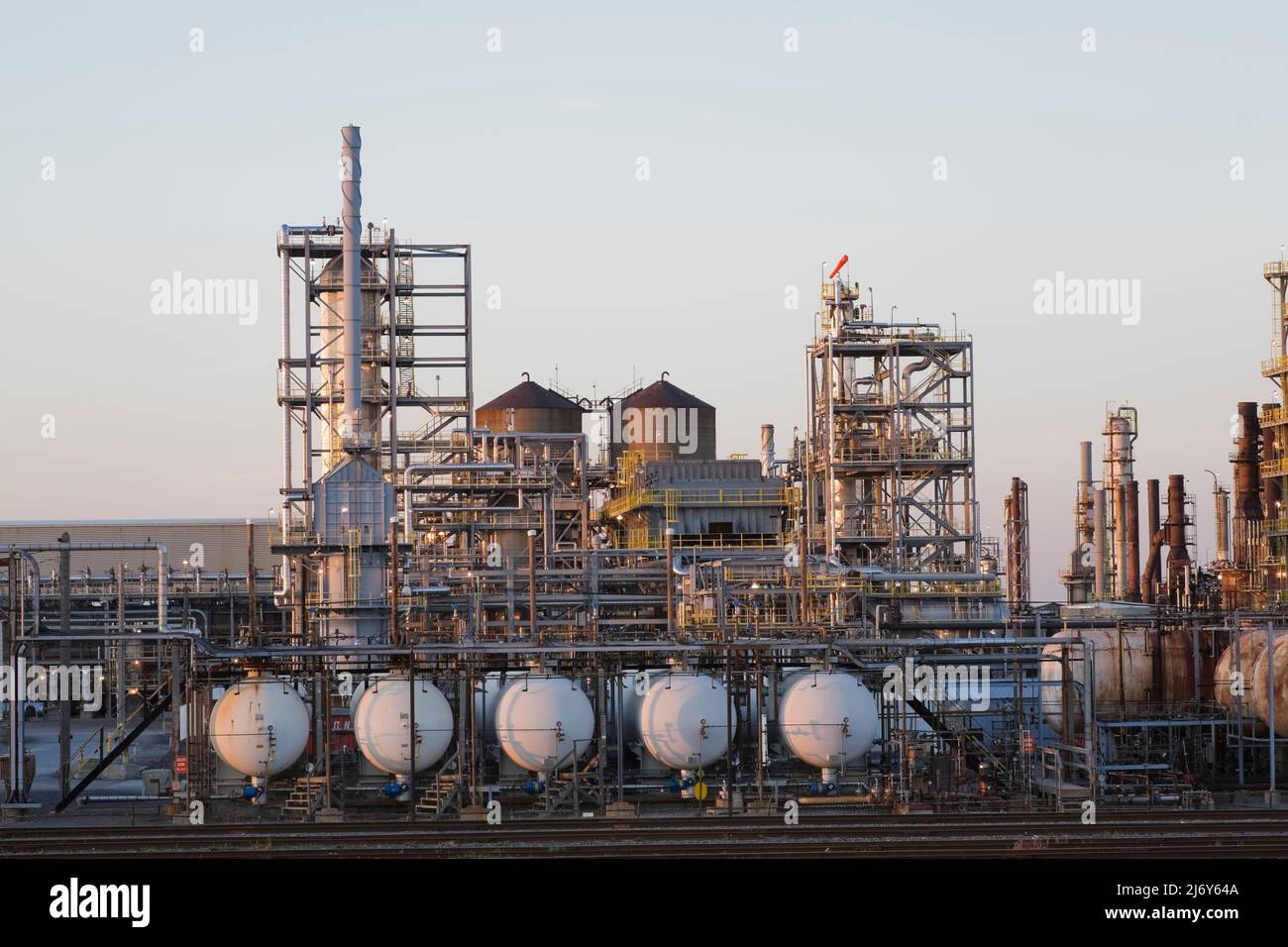 Oil and gas refinery, Montreal East, Quebec, Canada Stock Photo - Alamy