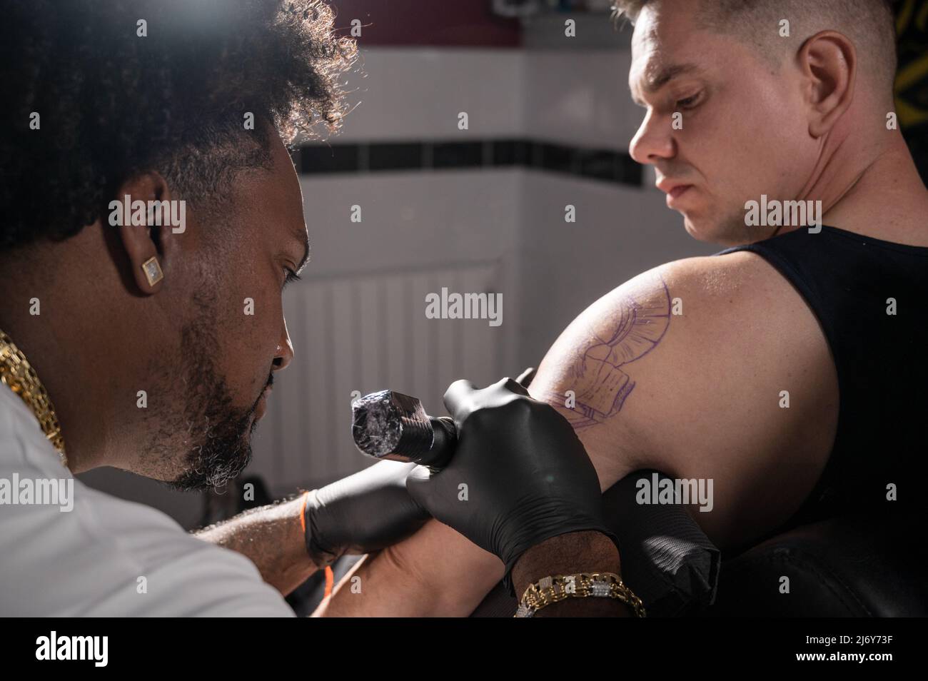 Body art at the tattoo studio. High quality photography Stock Photo - Alamy