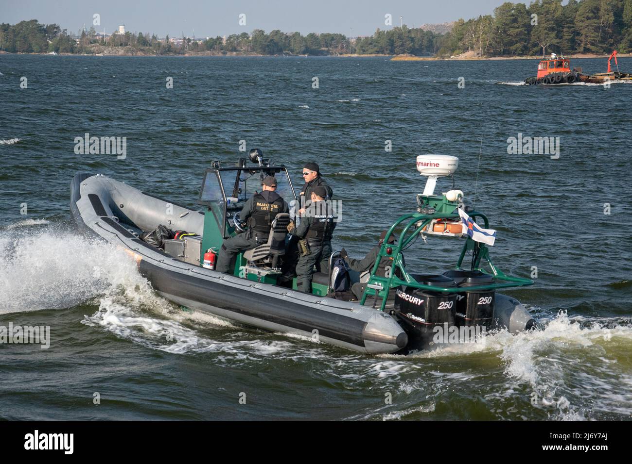 Finnish Border Guard patroling the Helsinki archipelago, Helsinki ...