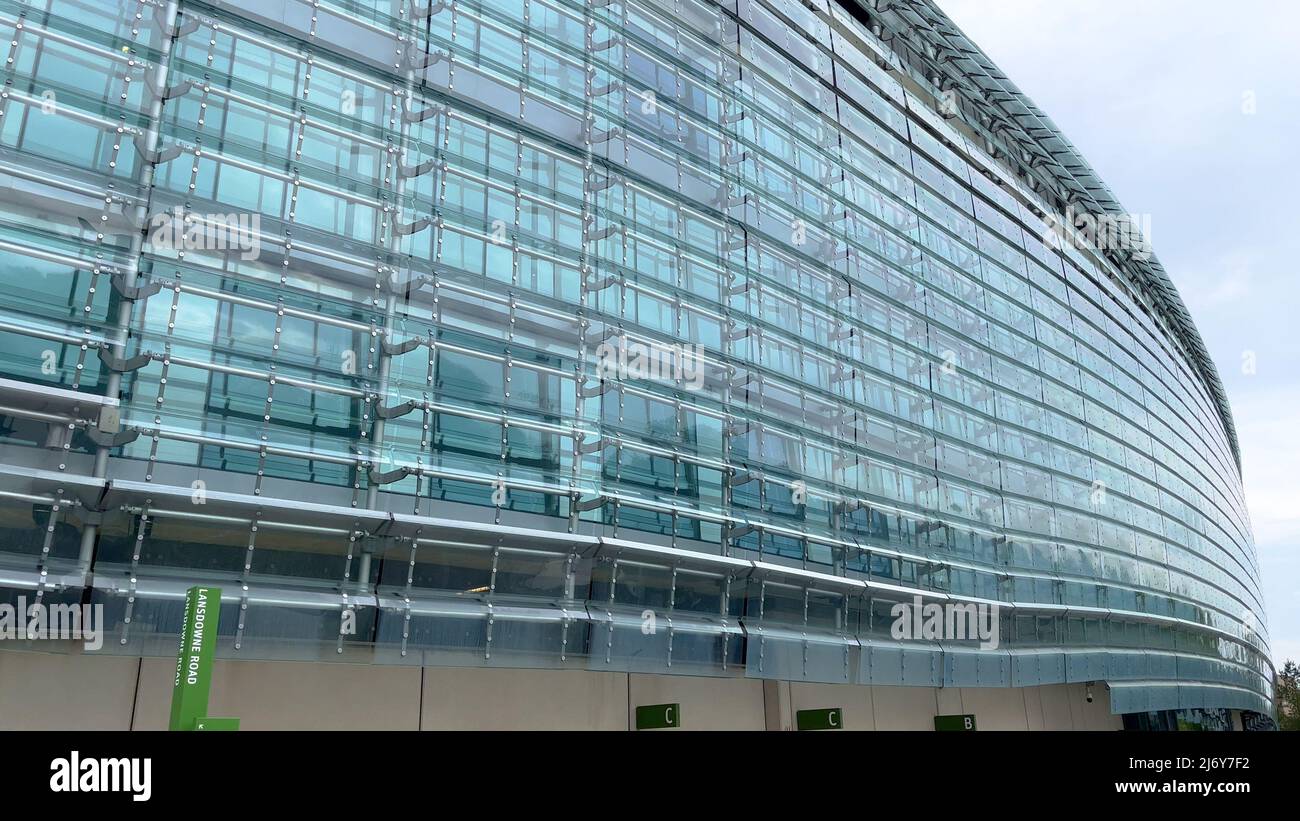 Famous AVIVA stadium in Dublin aerial view - DUBLIN, IRELAND - APRIL 20 ...