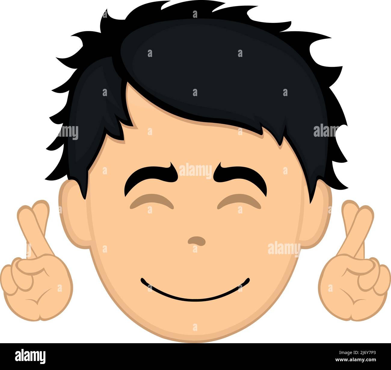 Fingers Crossed Cartoon