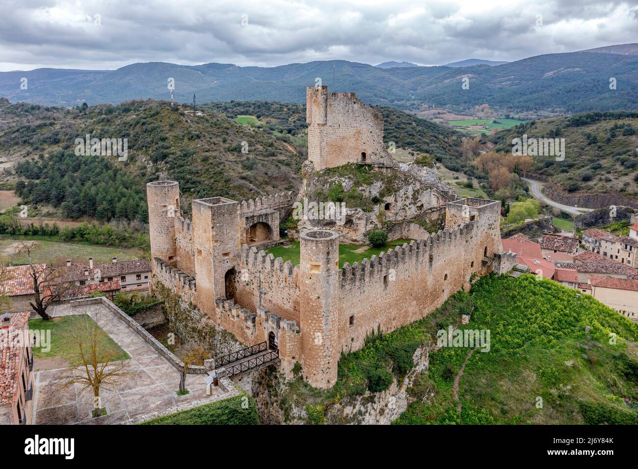 Castle of the city of Frias Burgos, Spain in Europe Stock Photo - Alamy