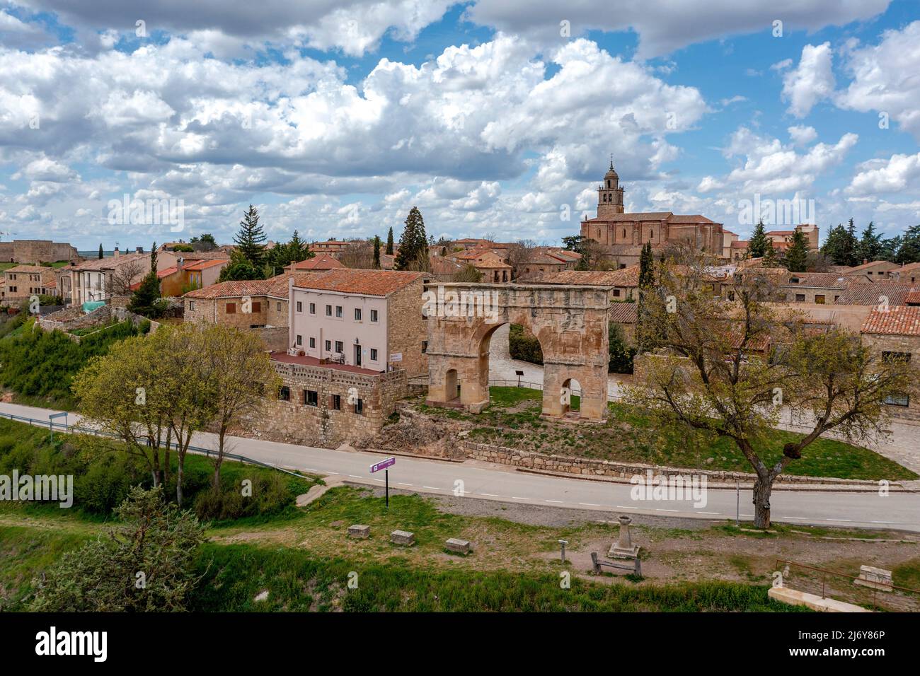 Roman arch of Medinaceli (2nd-3rd century) Soria province Castilla-Leon ...