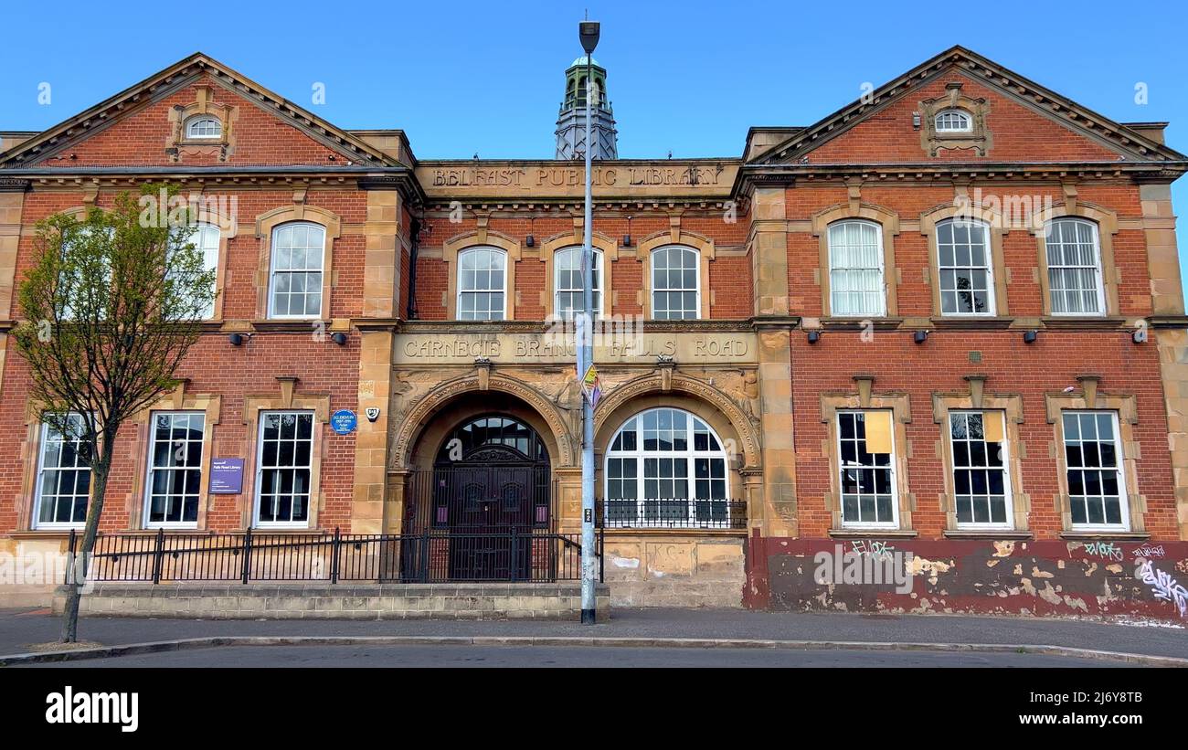 Historic Belfast Public Library building at Falls Road Stock Photo - Alamy