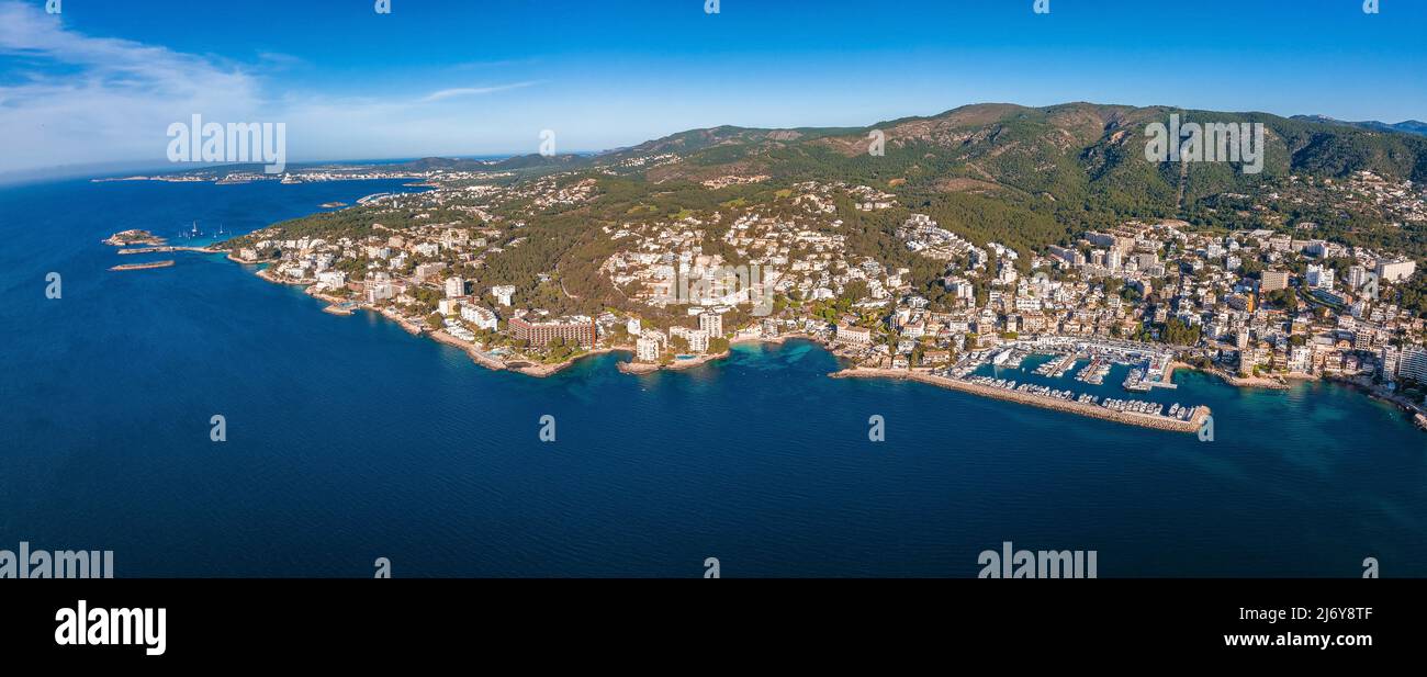 Aerial view of the capital of Mallorca - Palma de Mallorca in Spain ...