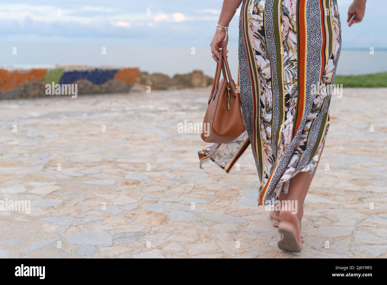 Anonymous Woman Around The Park Stock Photo - Alamy