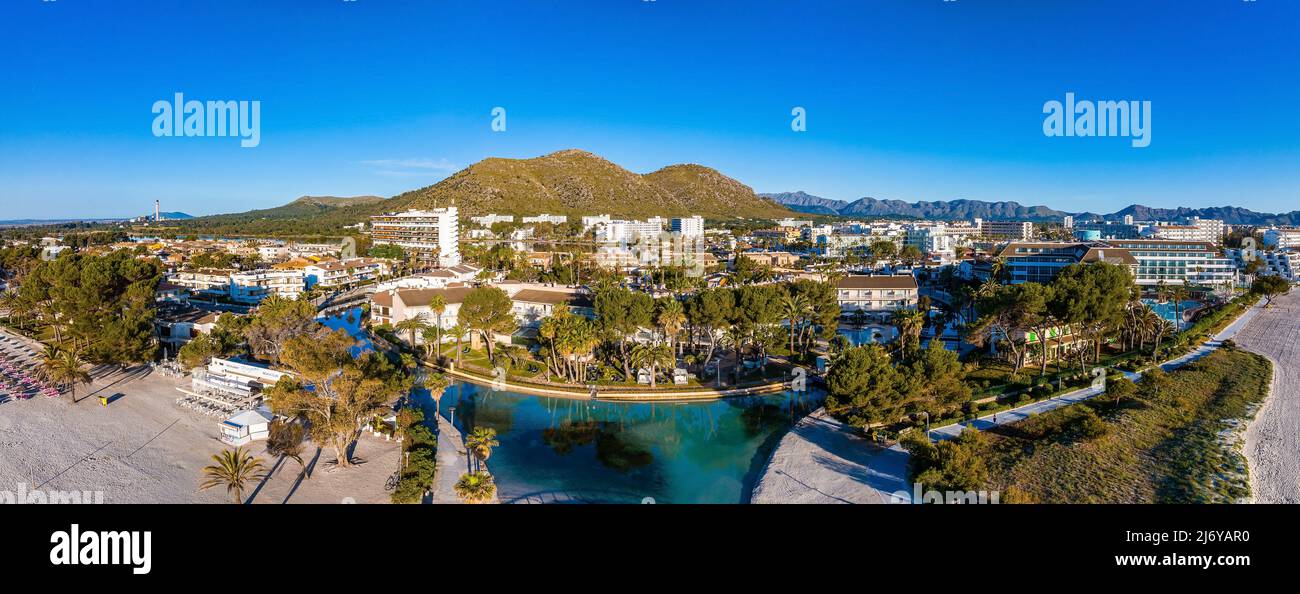 Aerial view of the beach in Palma de Mallorca Stock Photo - Alamy