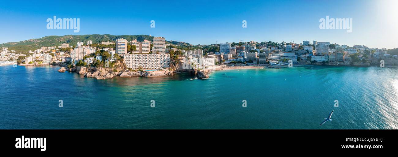 Aerial view of the capital of Mallorca - Palma de Mallorca in Spain ...