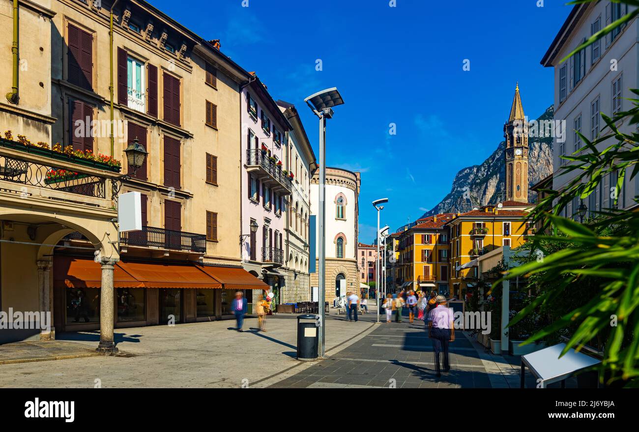 Old town streets of Italian city of Lecco Stock Photo - Alamy