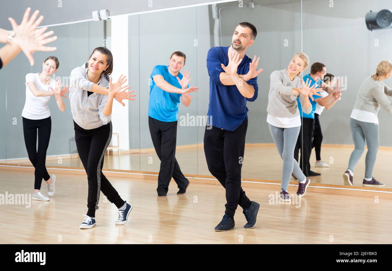 People enjoying active dances Stock Photo - Alamy