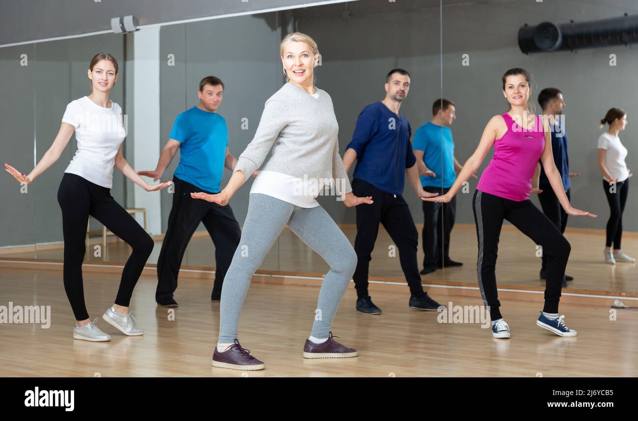 People enjoying active dances Stock Photo - Alamy