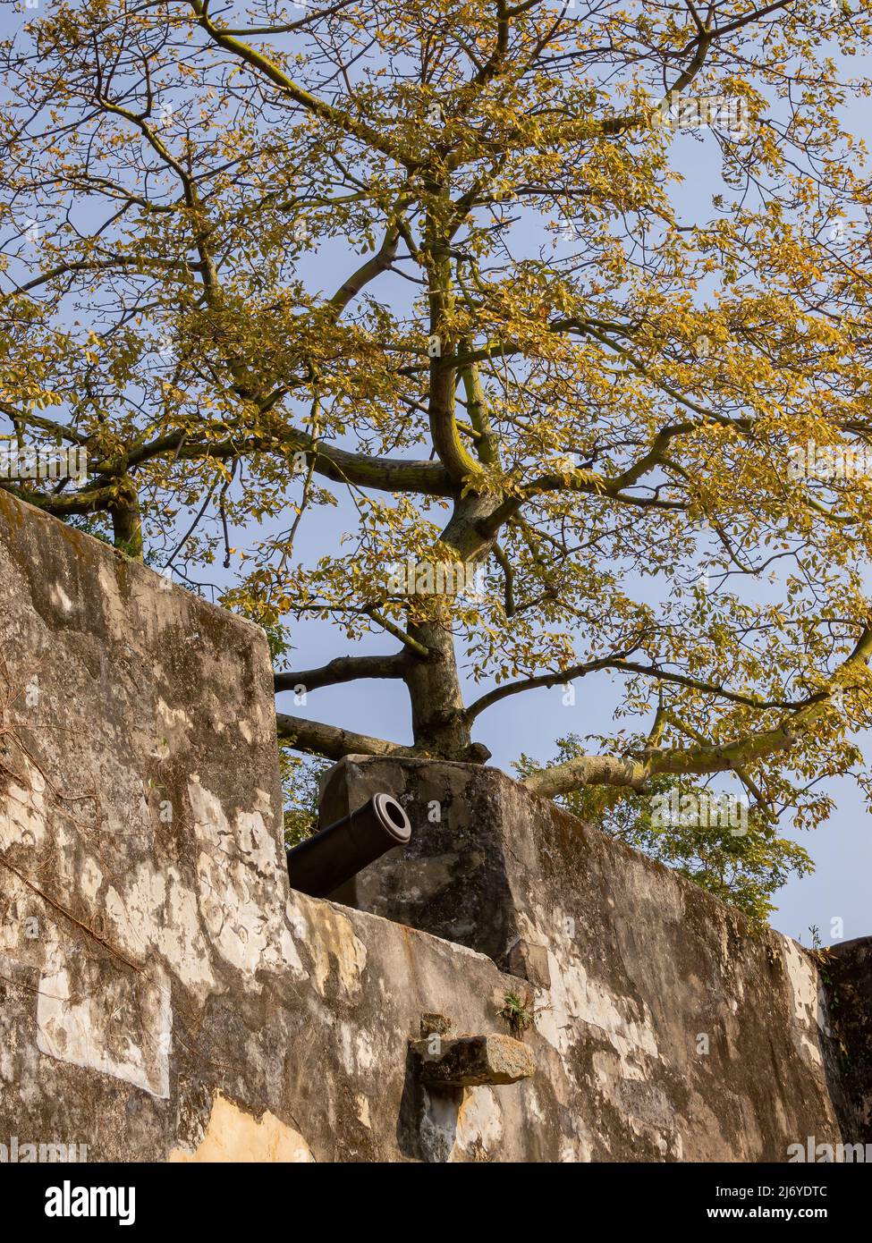 Sunny view of the old Monte Fort at Macau Stock Photo - Alamy