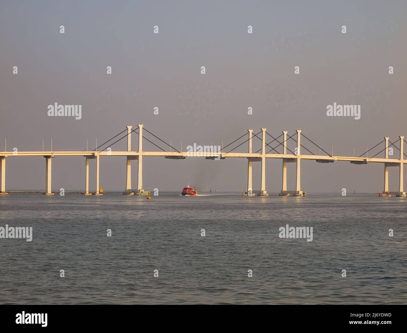 Sunny view of the Amizade Bridge at Macau, China Stock Photo - Alamy