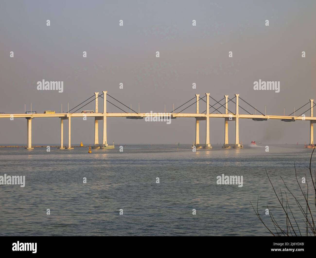 Sunny view of the Amizade Bridge at Macau, China Stock Photo - Alamy
