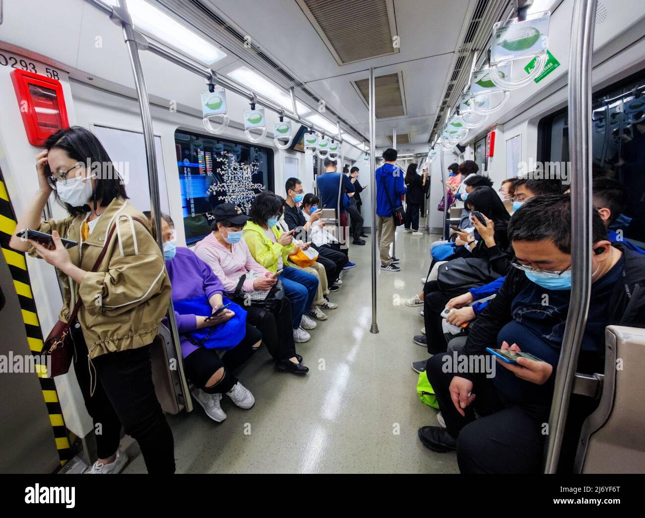 BEIJING, CHINA - MAY 5, 2022 - Passengers transfer during the morning ...