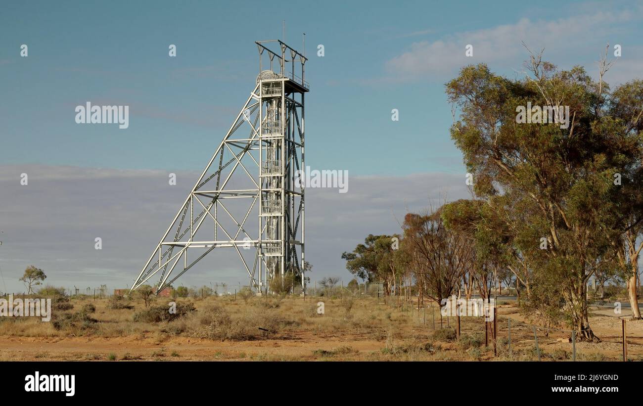 Old mine headframe in new hi-res stock photography and images - Alamy