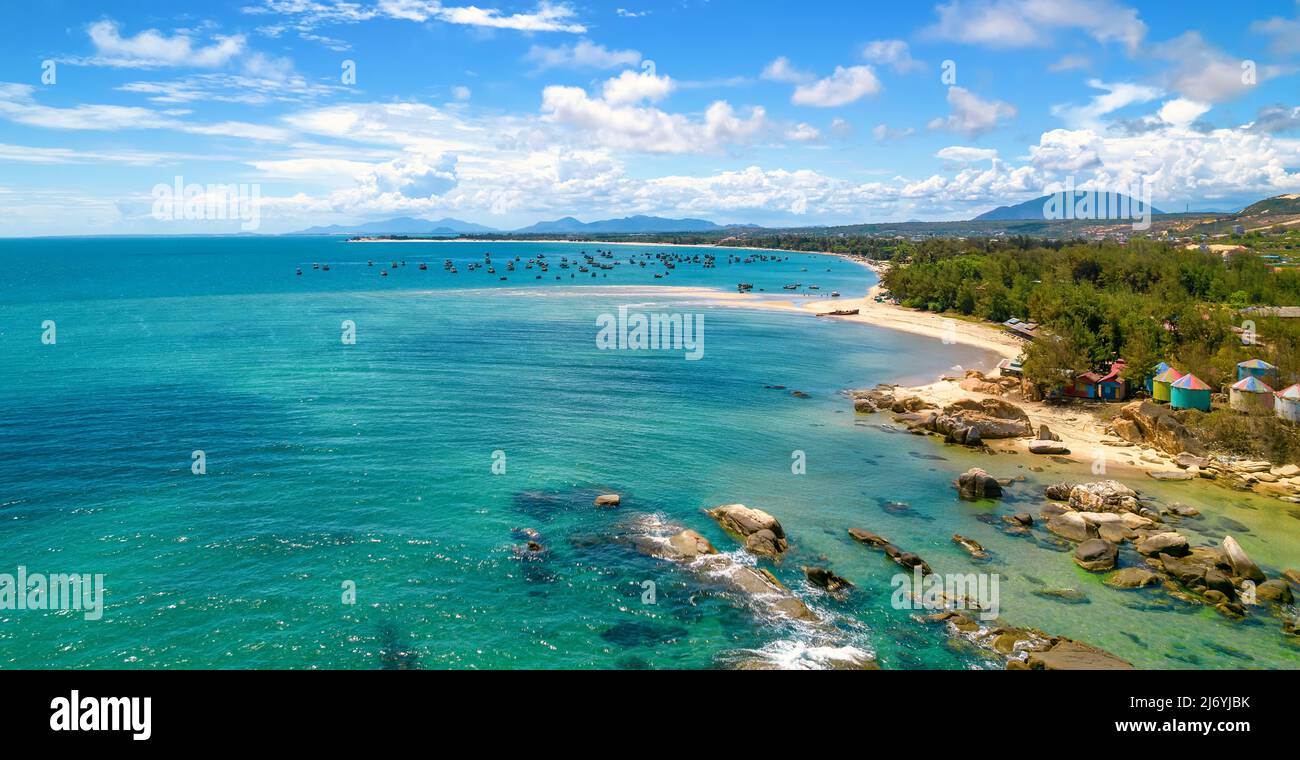 Ke Ga blue sea bay is beautiful viewed from above. This is the place to ...