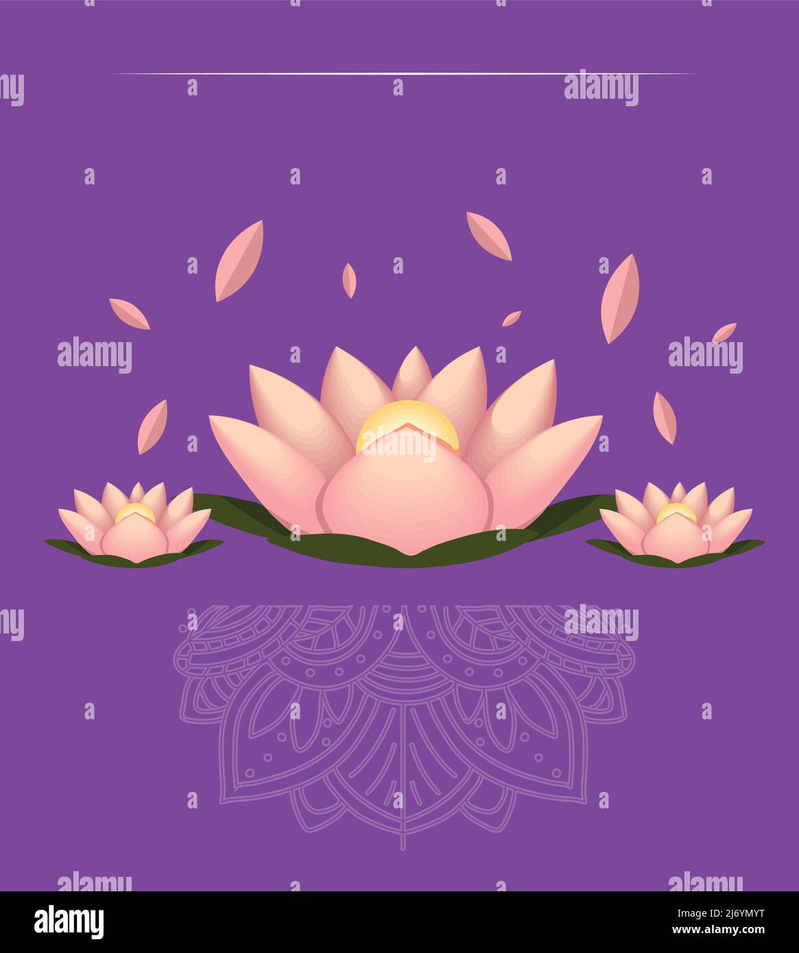 lotus flower and mandala Stock Vector Image & Art - Alamy