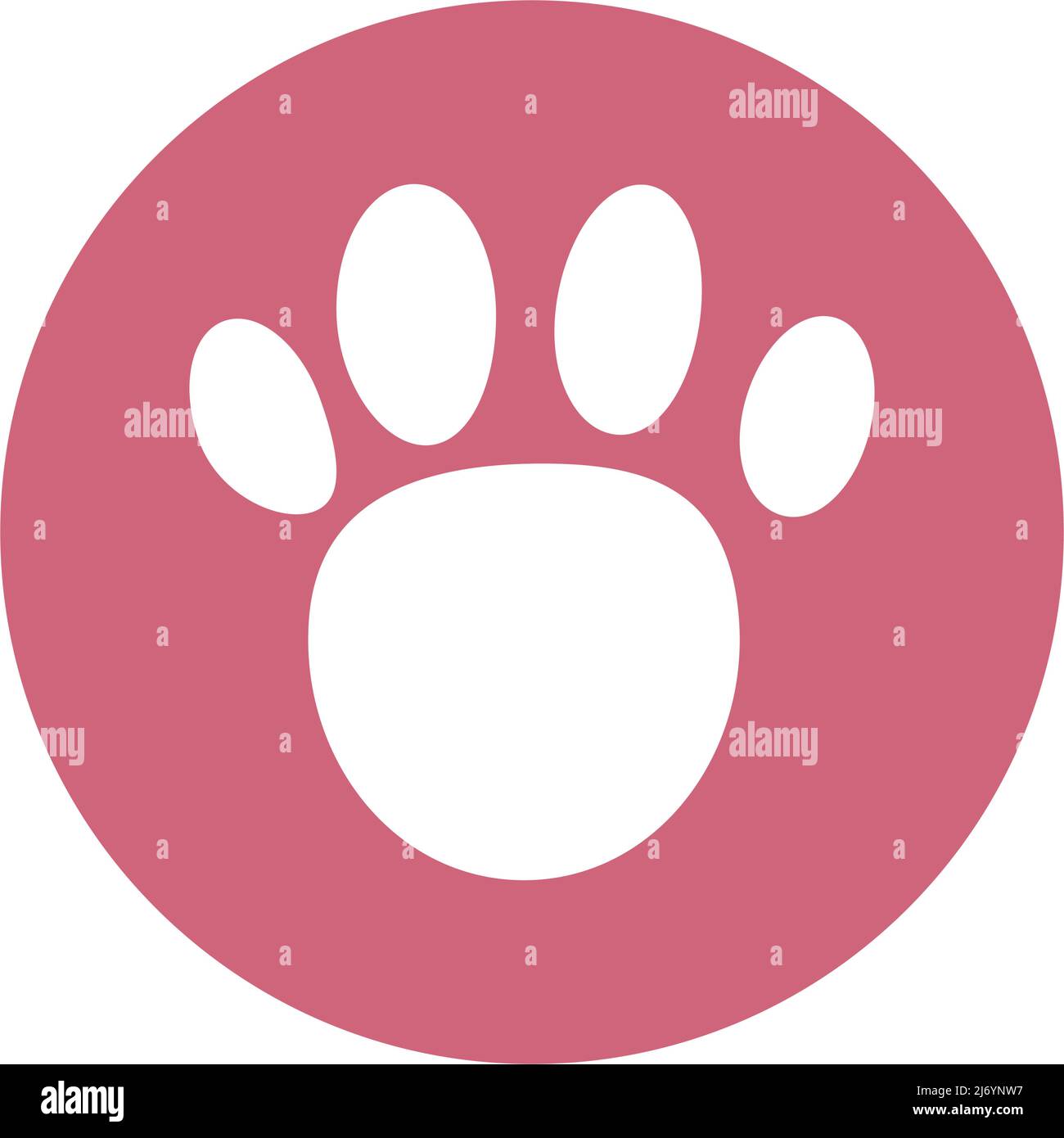A paw stamp icon. Paw print stamp. Editable vector Stock Vector Image ...