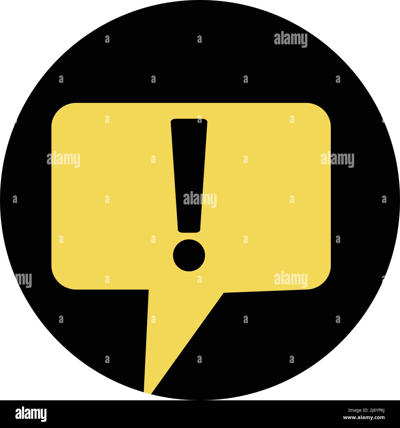 Attention and warning balloon icons. Exclamation mark. Editable vector ...