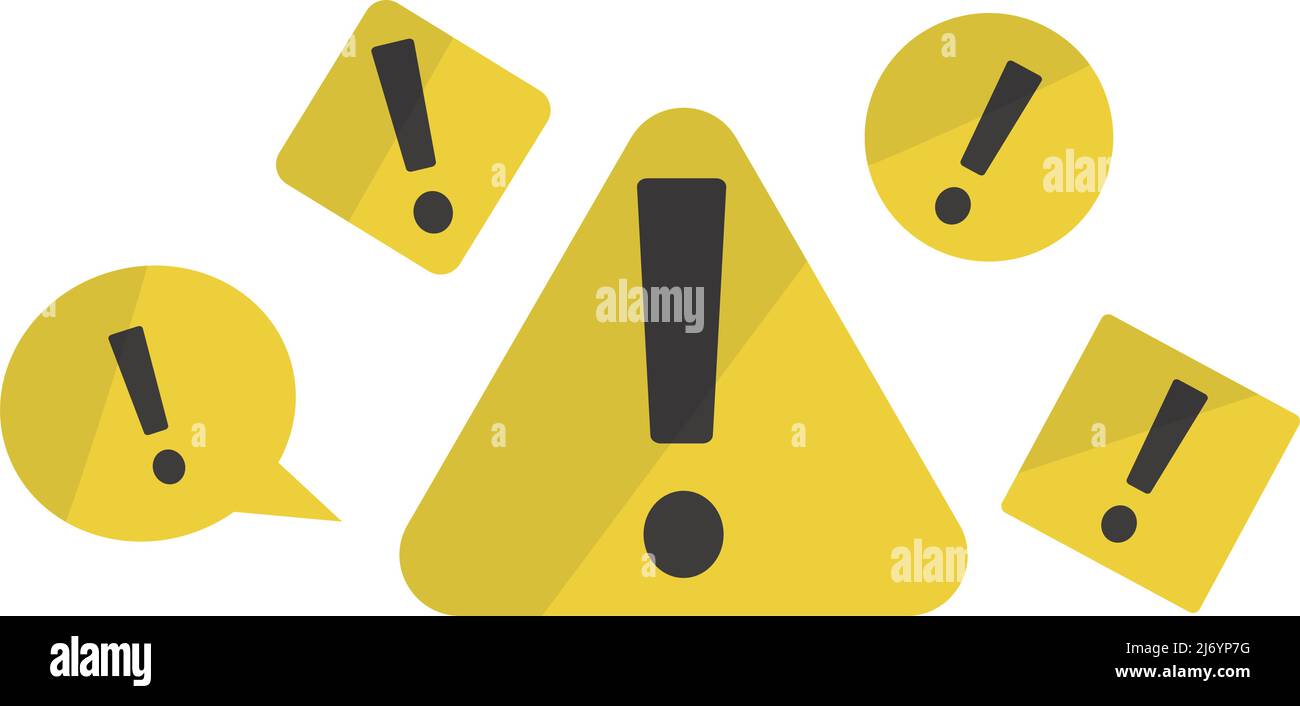Exclamation mark icon warnings hi-res stock photography and images - Alamy
