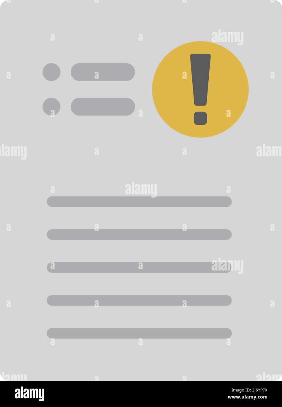 Warning document. File icon with exclamation mark. Editable vector Stock Vector Image & Art - Alamy